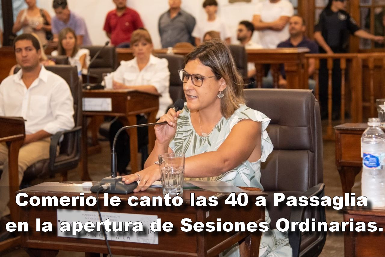 Comerio increpó a Passaglia en el inicio de sesiones y lo acusó de ...